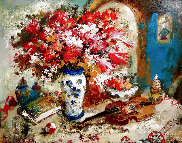 Untitled Floral 1997 Original on Canvas 30x30 by Kim Tkatch - For Sale ...