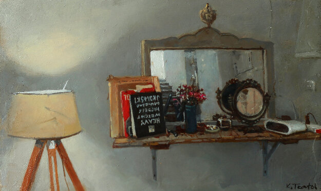 In the Hall 2024 Oil on Wood by Kim Tkatch - For Sale on Art Brokerage