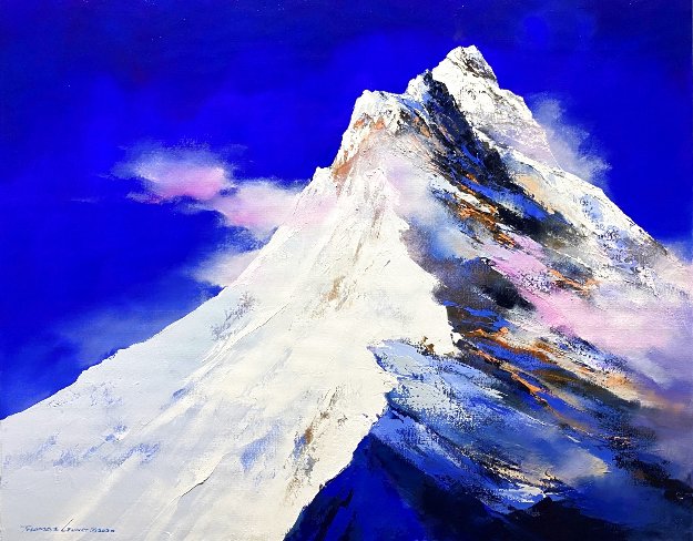 Harvest Moon 2018 Oil on Canvas 33x69 by Thomas Leung