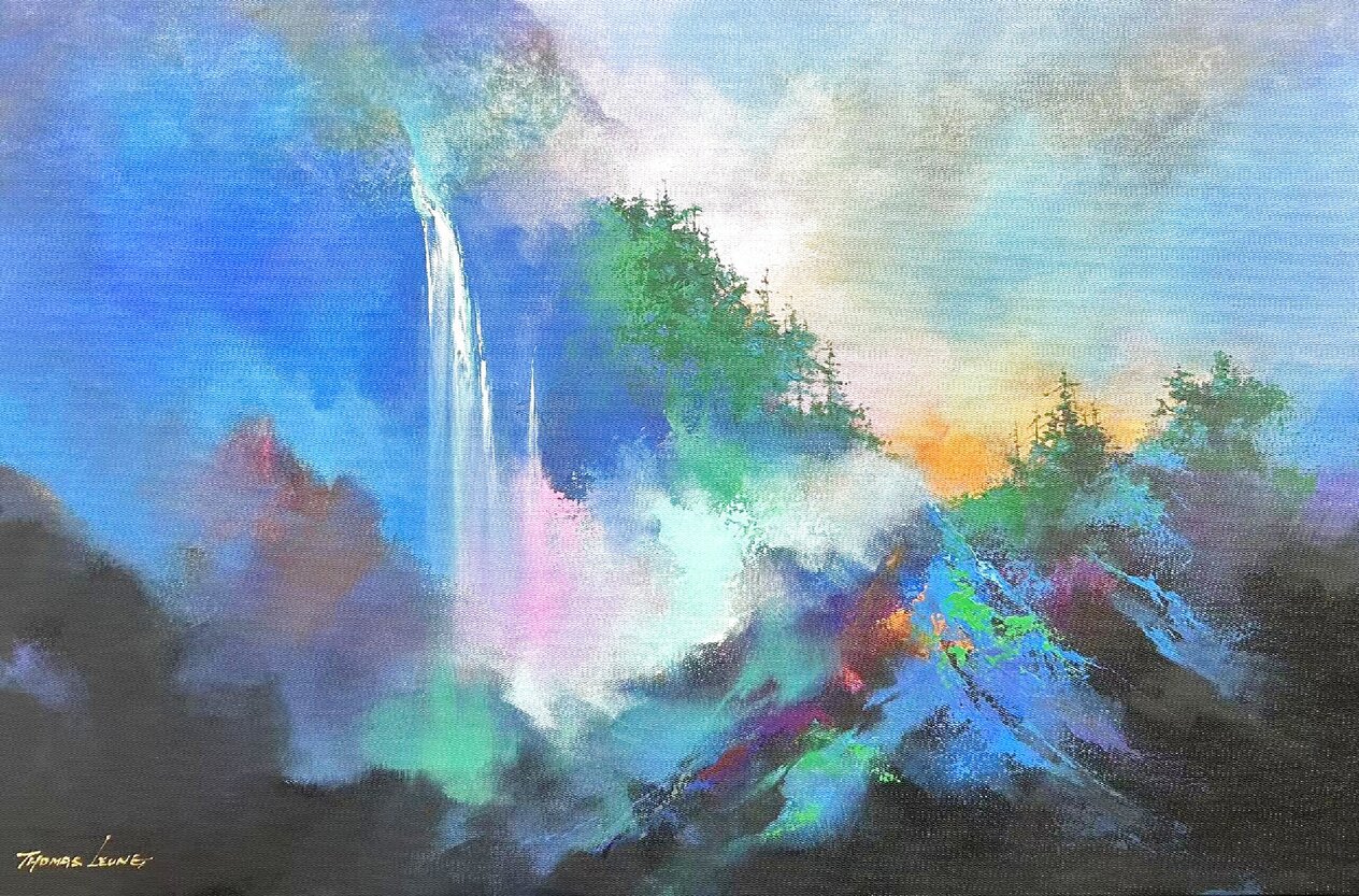 Misty Valley 2026 Acrylic on Canvas by Thomas Leung - For Sale on Art ...