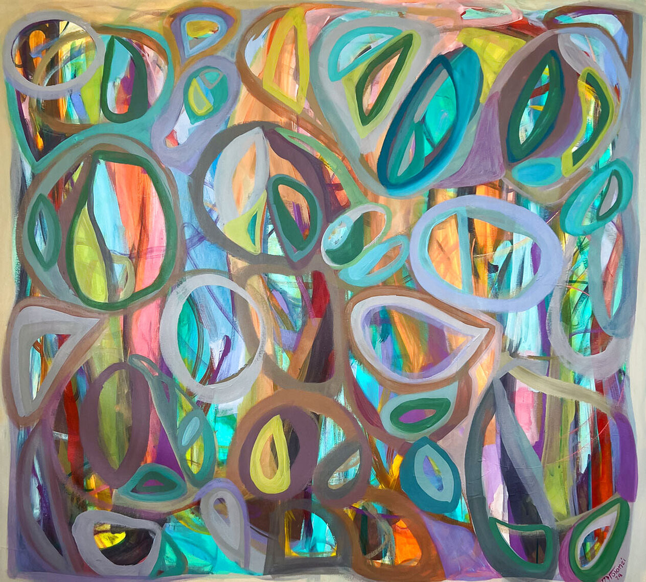 Intima Profundidad 2024 Acrylic and Ink on Canvas by Gabriela Tolomei - For Sale on Art Brokerage