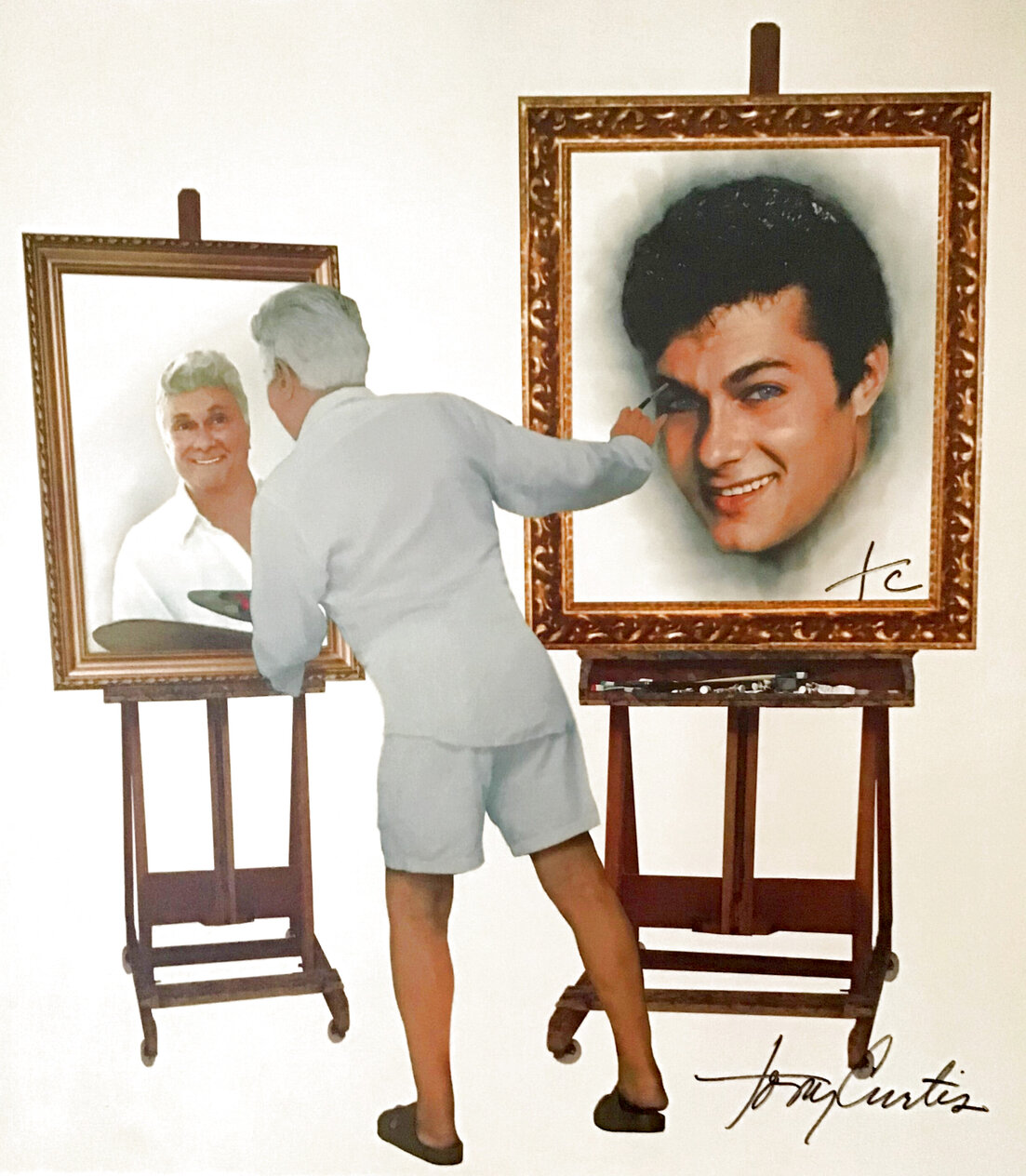 Triple Self Portrait Giclee on Canvas by Tony Curtis - For Sale on Art ...