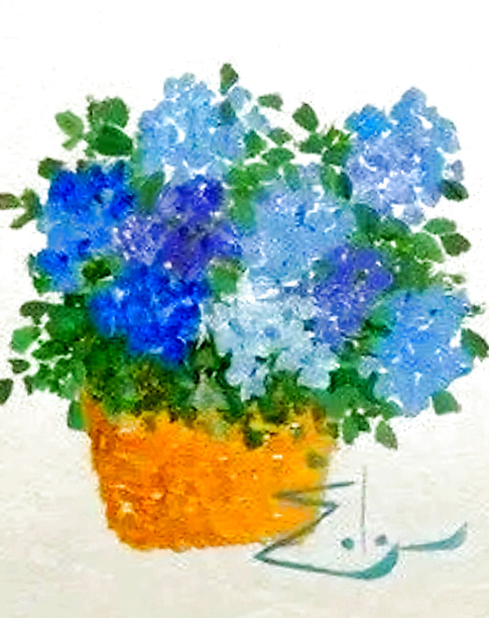 Untitled Floral 1980 Mixed Media 6x8 by Eda Varricchio - For Sale on ...