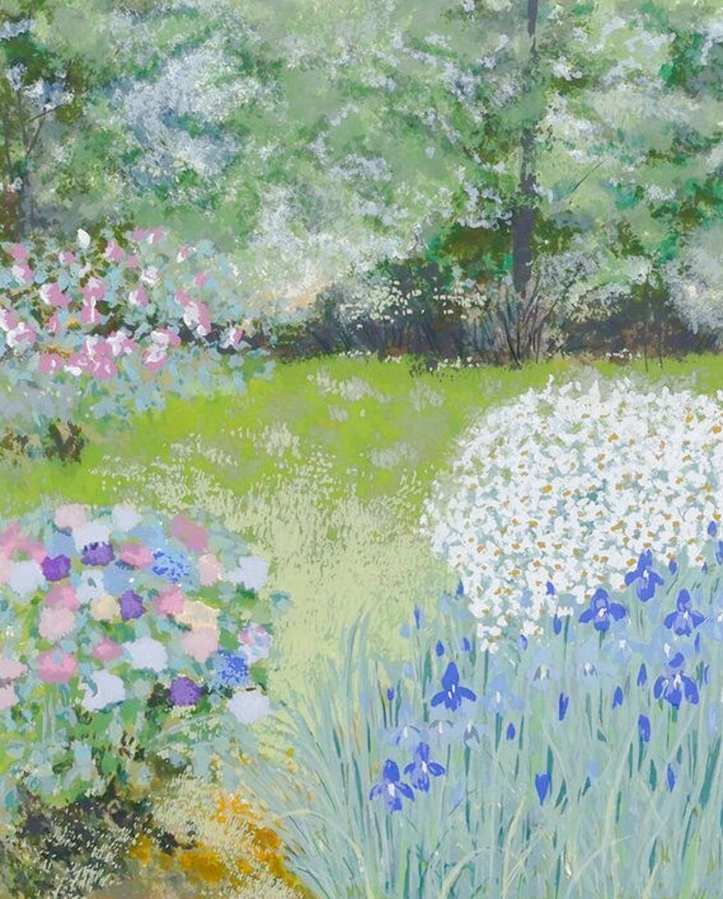 Hydrangea and Iris Limited Edition Serigraph by Eda Varricchio - For ...