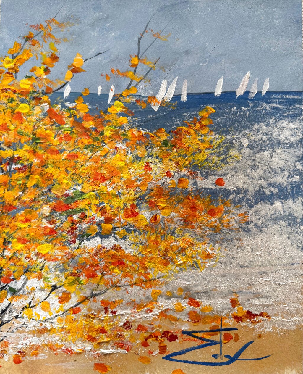 Gleam 1989 Acrylic on Canvas by Eda Varricchio - For Sale on Art Brokerage