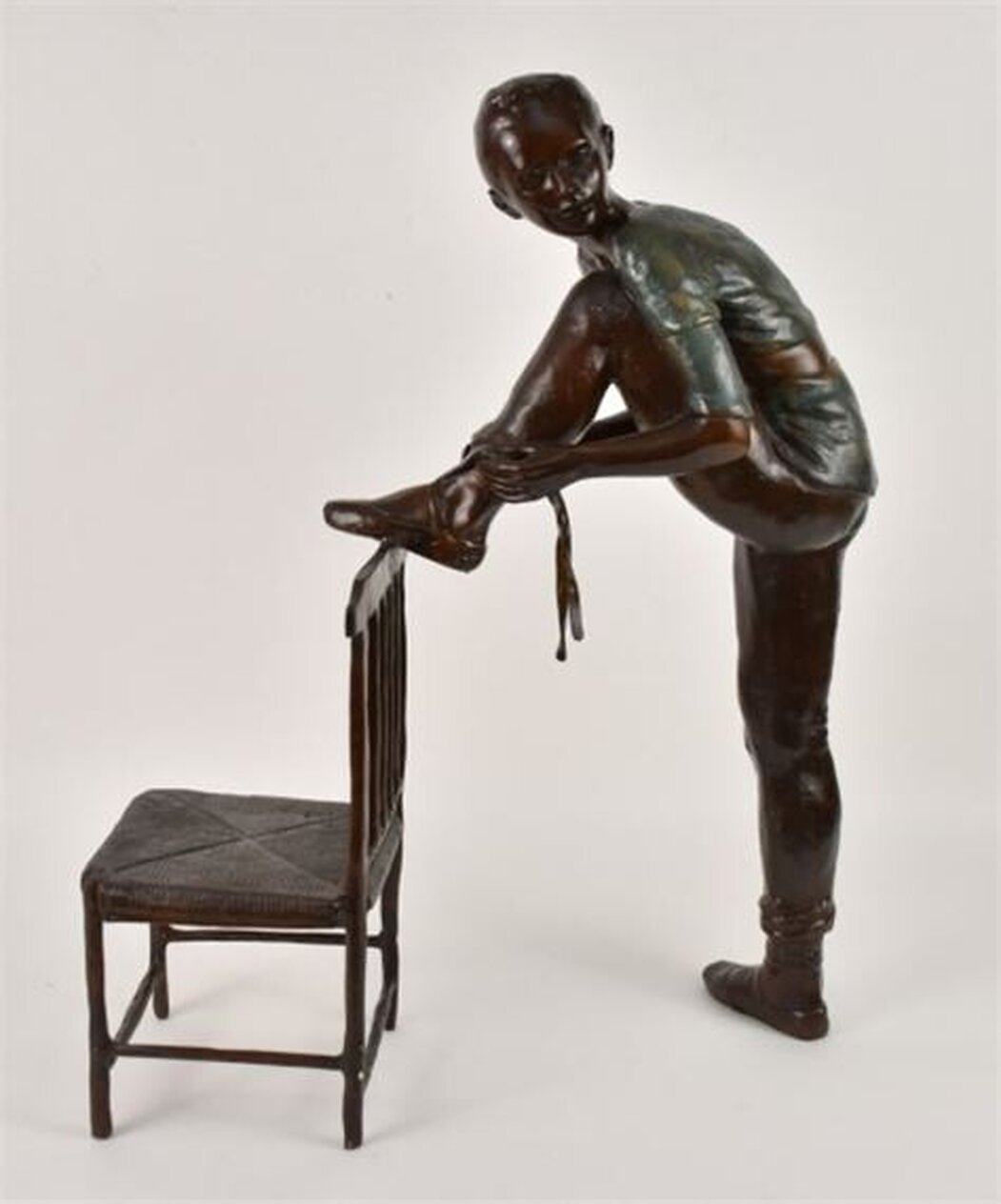 Dancer Tying Shoe with Chair Limited Edition Bronze Sculpture by Victor ...