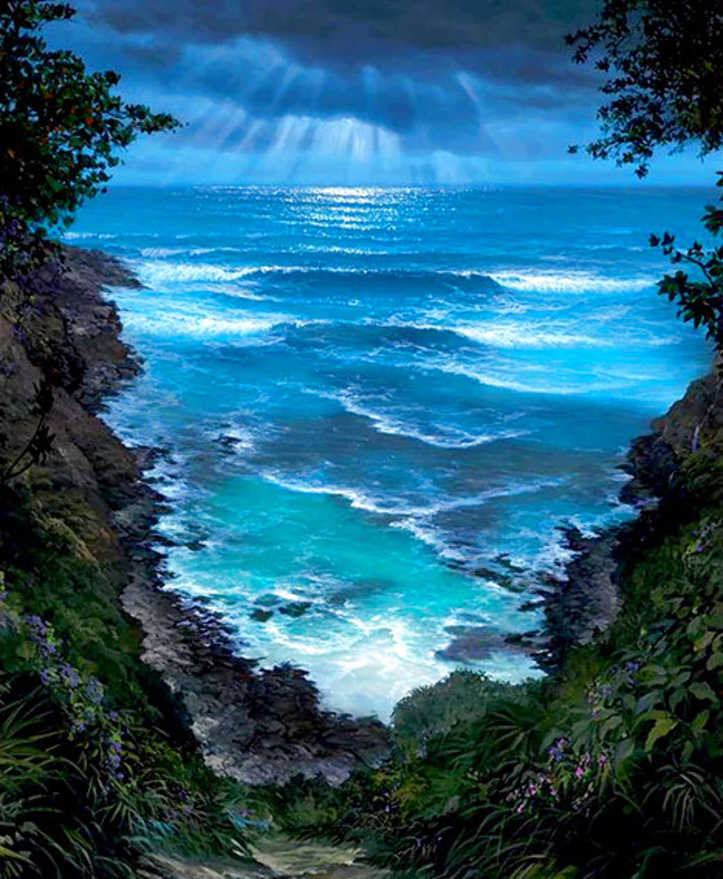 Heavenly View Lithograph 30x23 by Walfrido Garcia - For Sale on Art ...