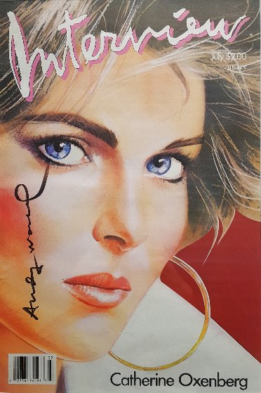 Andy Warhols Interview Magazine Catherine Oxenberg Cover 1986 Magazine By Andy Warhol For