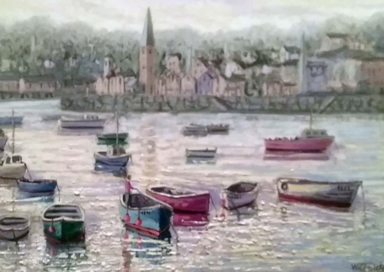 Crowded Cove 1990 30x42 by Hal Warnick - For Sale on Art Brokerage