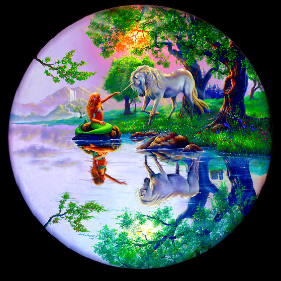 If I Were a Mermaid and You Were a Unicorn 1998 Azo Dye 18x18 by Jim ...