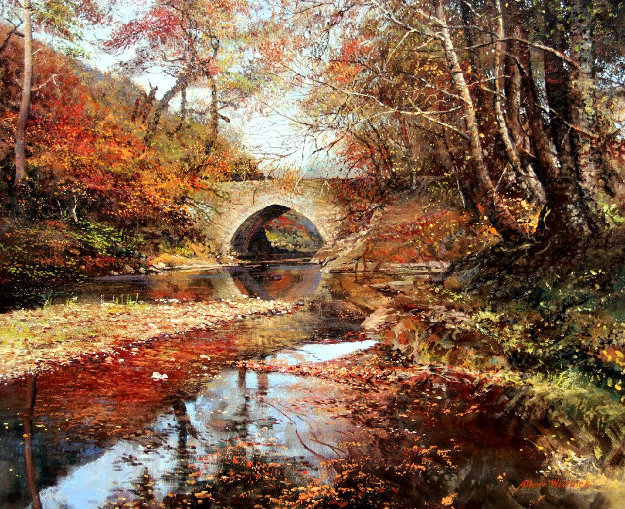 Arched Bridge 1975 Oil on Canvas 30x26 by Albert Whitlock - For Sale on ...