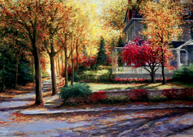 Chestnut Hill 2004 Limited Edition Embellished Mixed Media by Gregory ...
