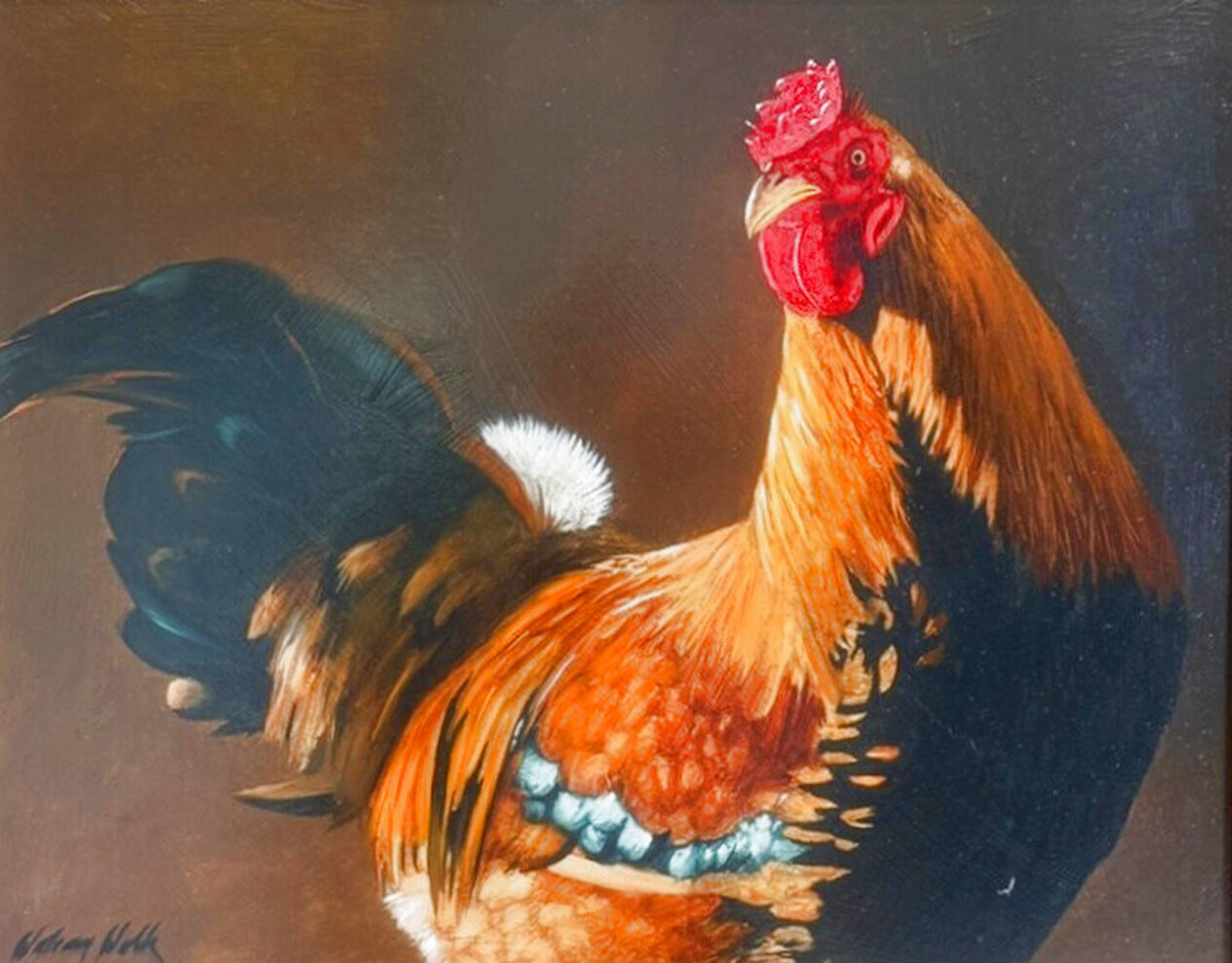 Red Rooster 2000 Framed Mixed Media on Wood by William Wolk - For Sale ...