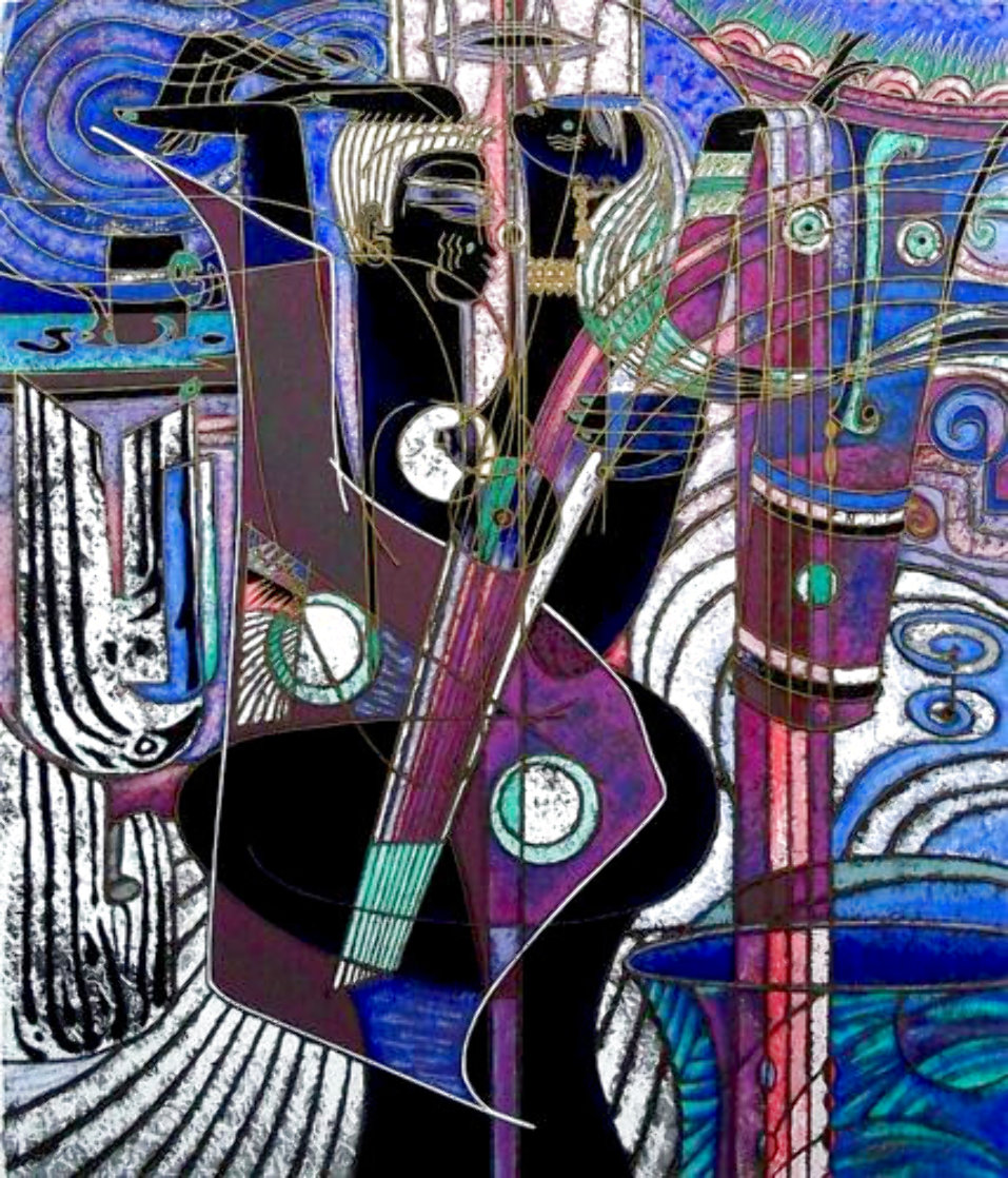 Unspoken Passion 1998 Serigraph 36x34 by Adrian Wong Shue