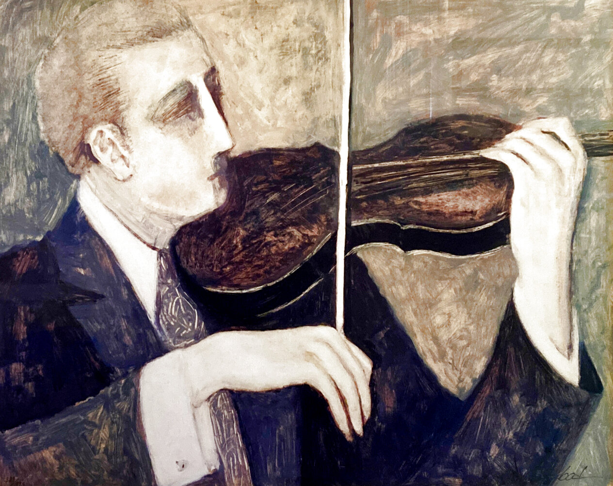 Violin Limited Edition Lithograph by Barbara Wood - For Sale on Art ...