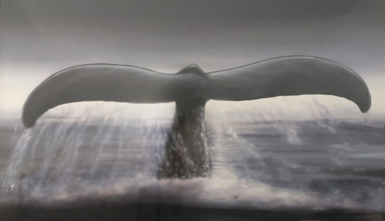 robert wyland print of whales tail while diving by Robert Wyland - For ...