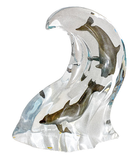 Making Waves Lucite Sculpture 1998 9 in by Robert Wyland - For Sale on Art Brokerage