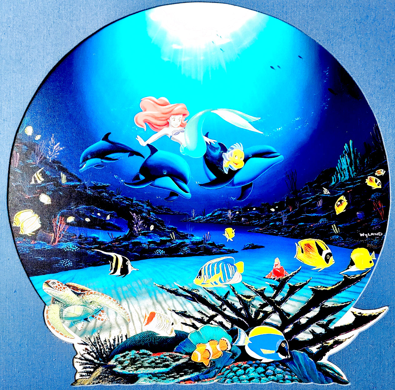 Ariel's Ocean Ride 2002 Limited Edition Giclee on Canvas by Robert Wyland - For Sale on Art ...
