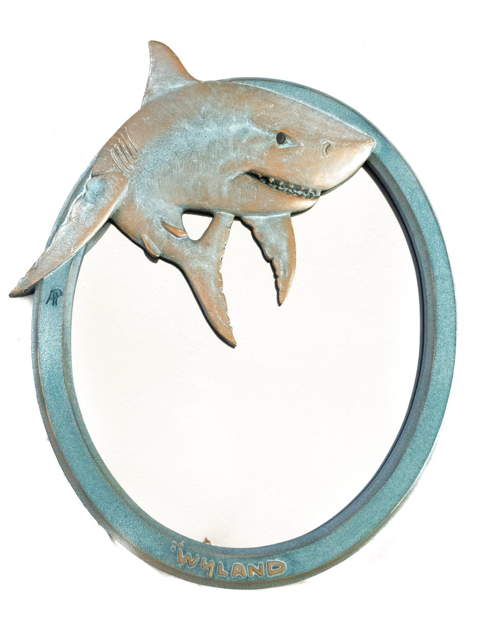 Shark Mirror AP 1998 Limited Edition Bronze Sculpture by Robert Wyland ...