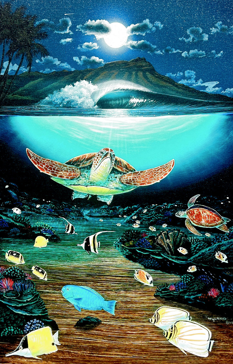 Sea Turtle Life 2013 Limited Edition Giclee on Canvas by Robert Wyland ...