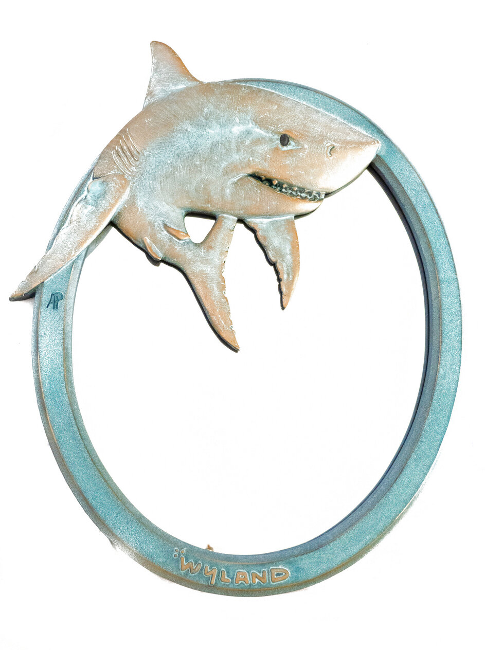 Shark Mirror AP 1998 Limited Edition Bronze Sculpture by Robert Wyland ...