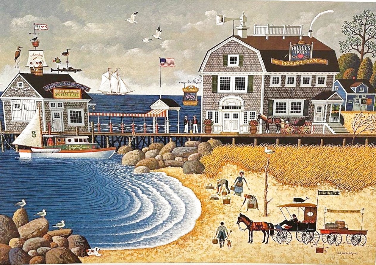 Clammers at Hodges Horn 1985 Limited Edition Lithograph by Charles ...