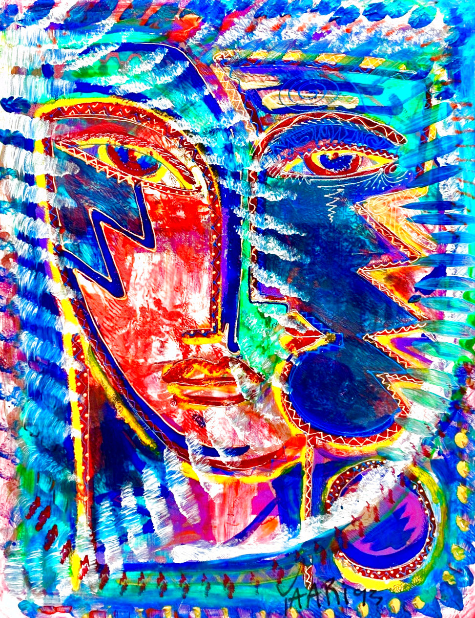Amazon Child 1993 Mixed Media 22x28 by Rom Yaari - For Sale on Art ...