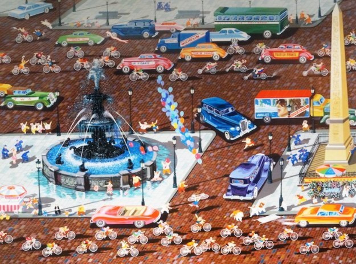 Hiro Yamagata prints, bike racing, french, pop art by Hiro Yamagata