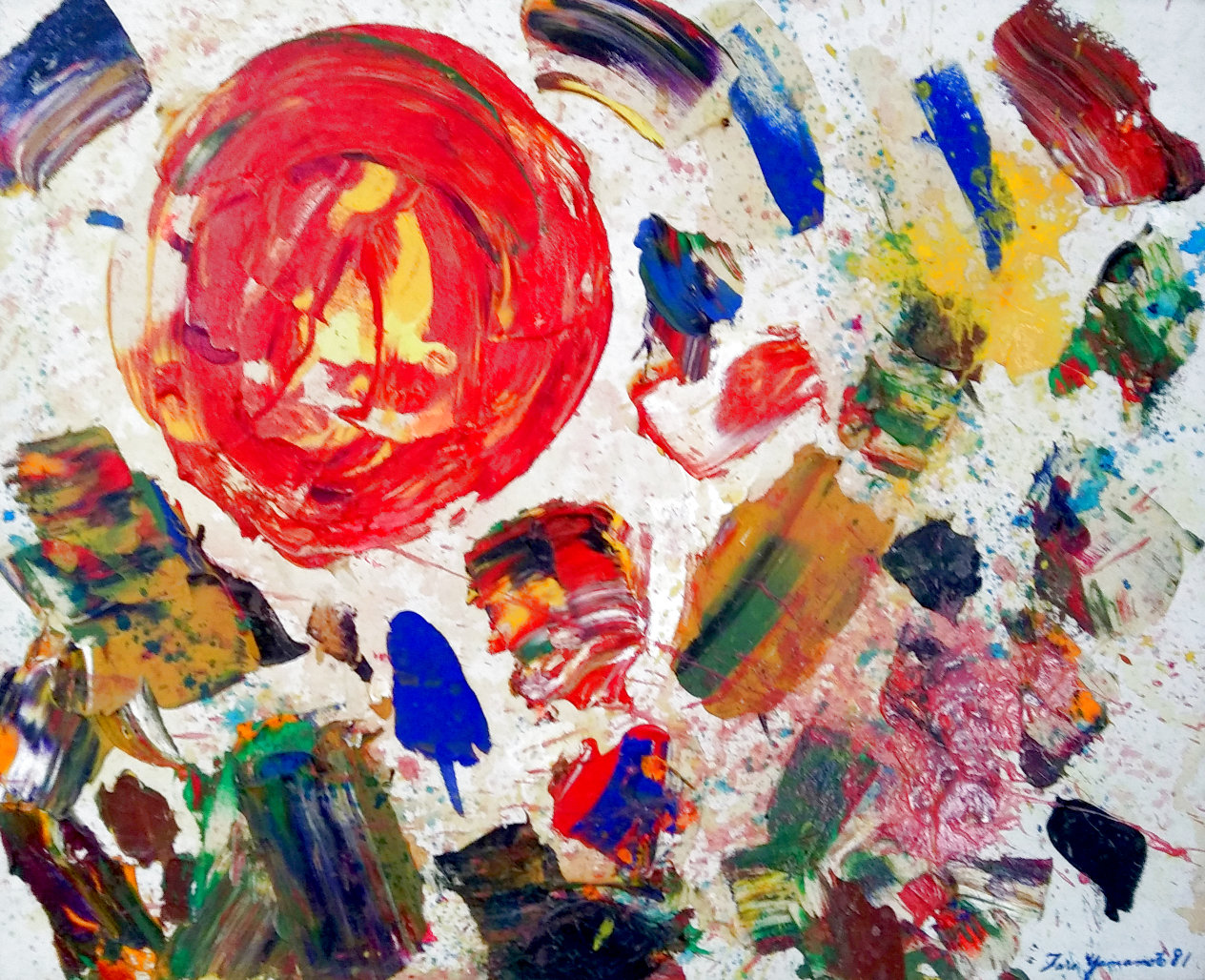 Sunset 1981 Oil on Canvas by Taro Yamamoto - For Sale on Art Brokerage