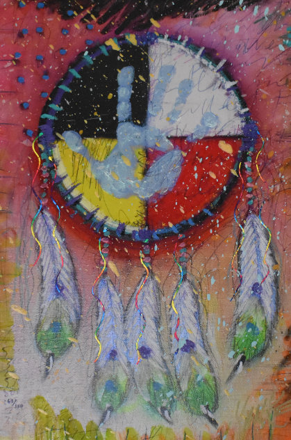 Lonestar I 2011 Embellished Giclee on Canvas 18x18 by Tim Yanke