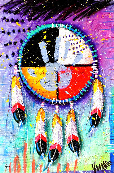 Four Directions 2014 Embellished Giclee on Canvas 22x15 by Tim Yanke ...