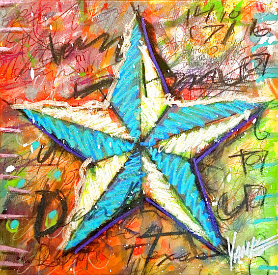 Lonestar I 2011 Embellished Giclee on Canvas 18x18 by Tim Yanke - For ...