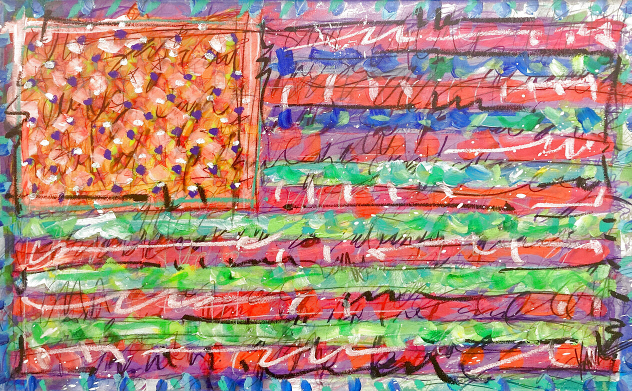 Yankee Doodle XIII Mixed Media on Canvas by Tim Yanke - For Sale on Art ...