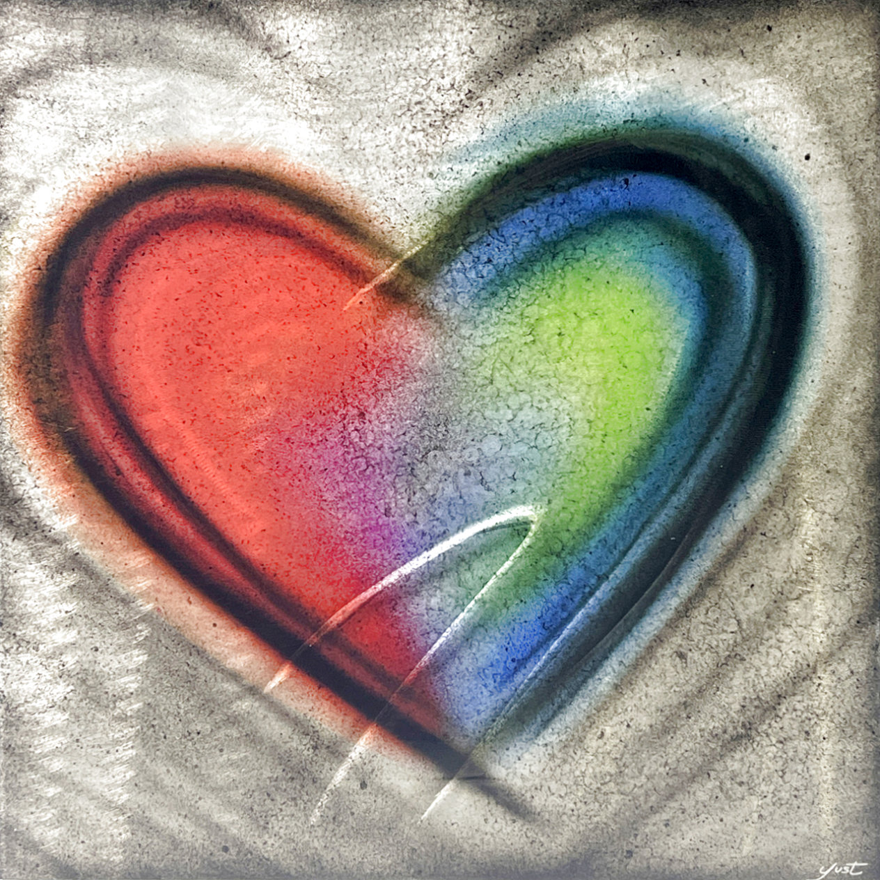 Heart 2022 Pigment on Aluminum by Nicholas Yust - For Sale on Art Brokerage