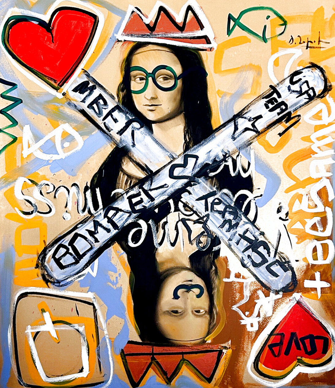 Mona Lisa Queen Bomberski 2014 Acrylic on Canvas by Domingo Zapata - For Sale on Art Brokerage