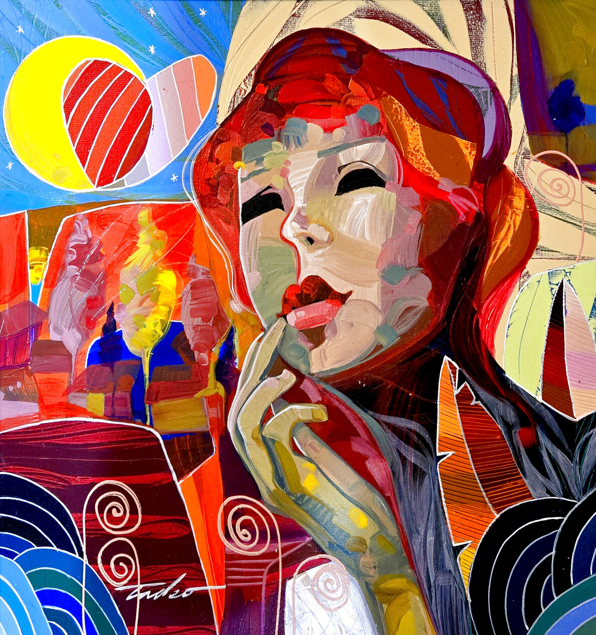 Untitled Portrait 2001 Framed Acrylic on Canvas by Tadeo Zavaleta - For ...