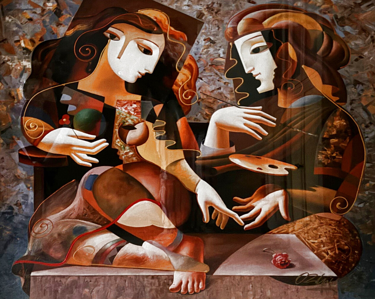 Artist's Palette 1998 Framed Limited Edition Giclee 30x33 by Oleg ...