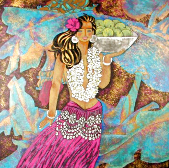 Harvest Season 1989 Serigraph 37x37 by Ling Zhou