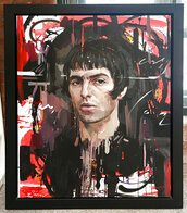 Liam Gallagher (Oasis) Framed Oil on Canvas 45x3 by Zinsky - For Sale ...